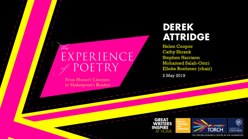 Great Writers Inspire at Home: Derek Attridge's The Experience of ...